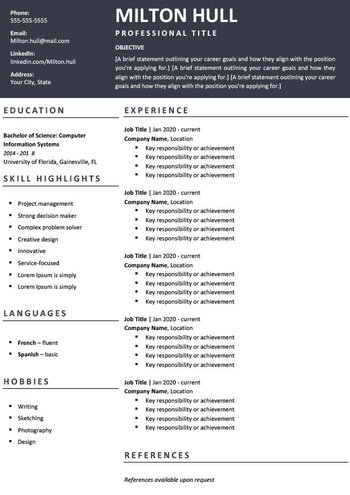 CV Américain (Résumé) : Modèle gratuit à télécharger avec Word