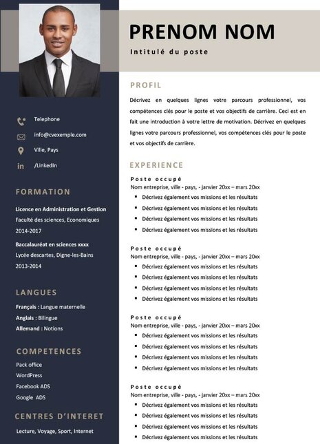 CV Banque : Modèle gratuit à télécharger sur Word | Exemple 2025