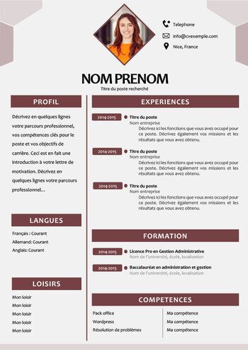 Modèle de CV Innovant à télécharger au format Word
