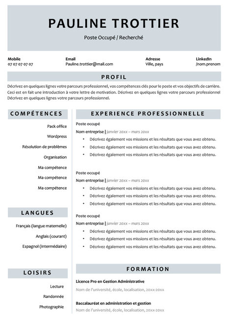 150 Modèles de CV Gratuit à télécharger avec Word et PowerPoint